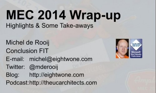 MEC 2014 Highlights Session | EighTwOne (821)